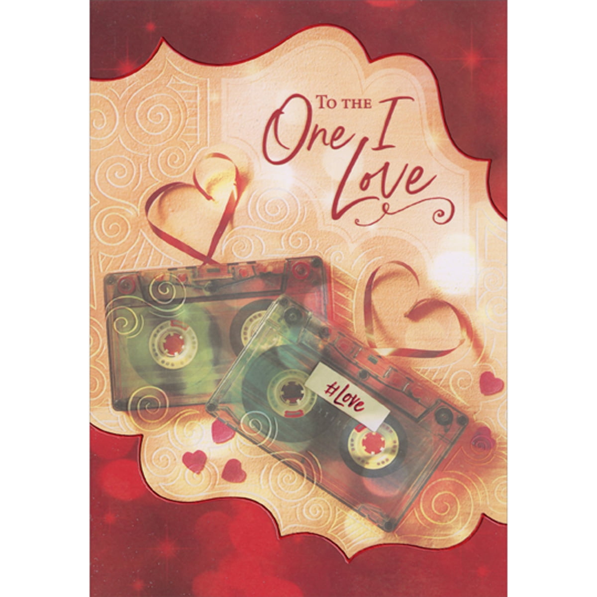 Designer Greetings Two Cassette Tapes with Tape Formed into Heart ...