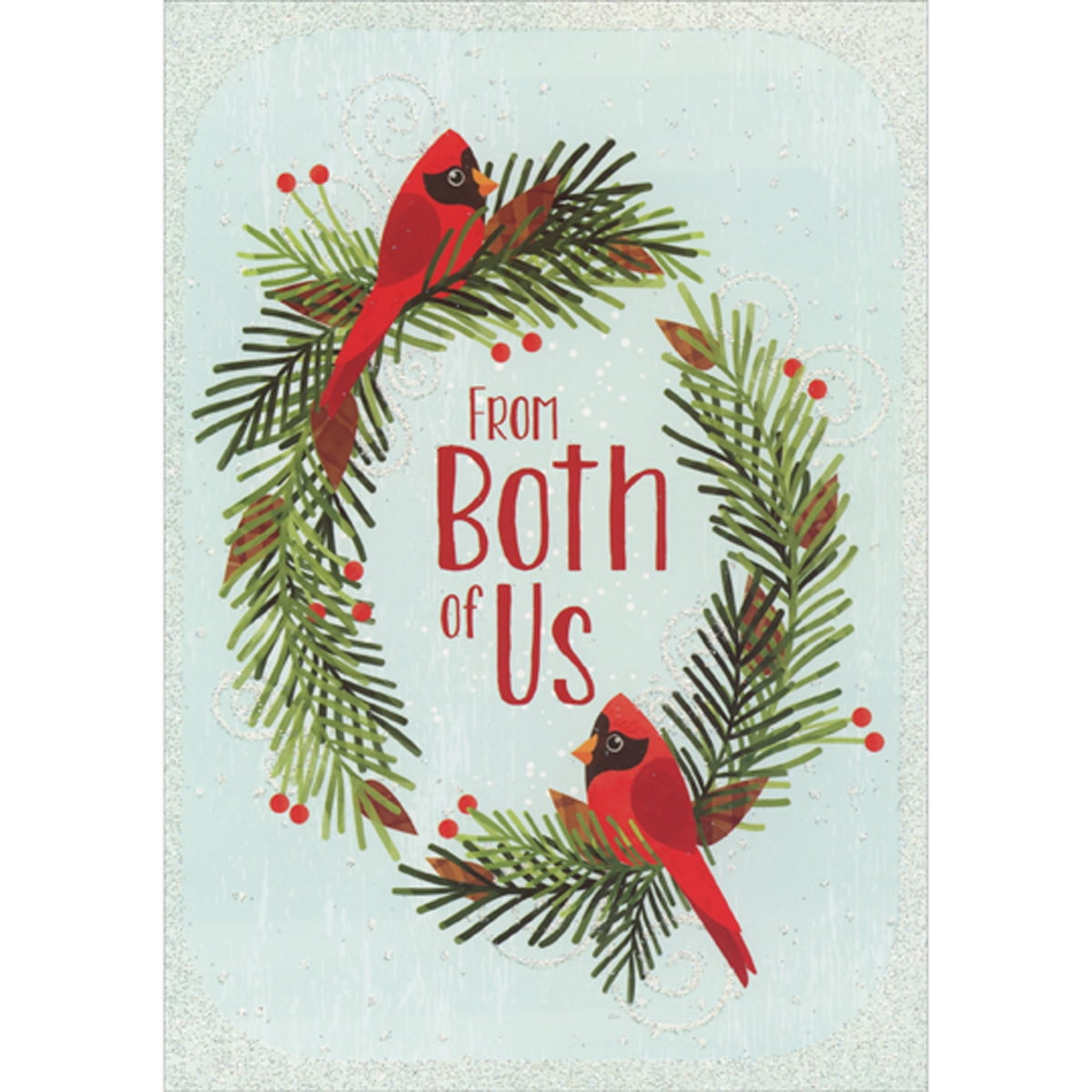 Designer Greetings Two Red Cardinals Perched on Pine Branches with ...