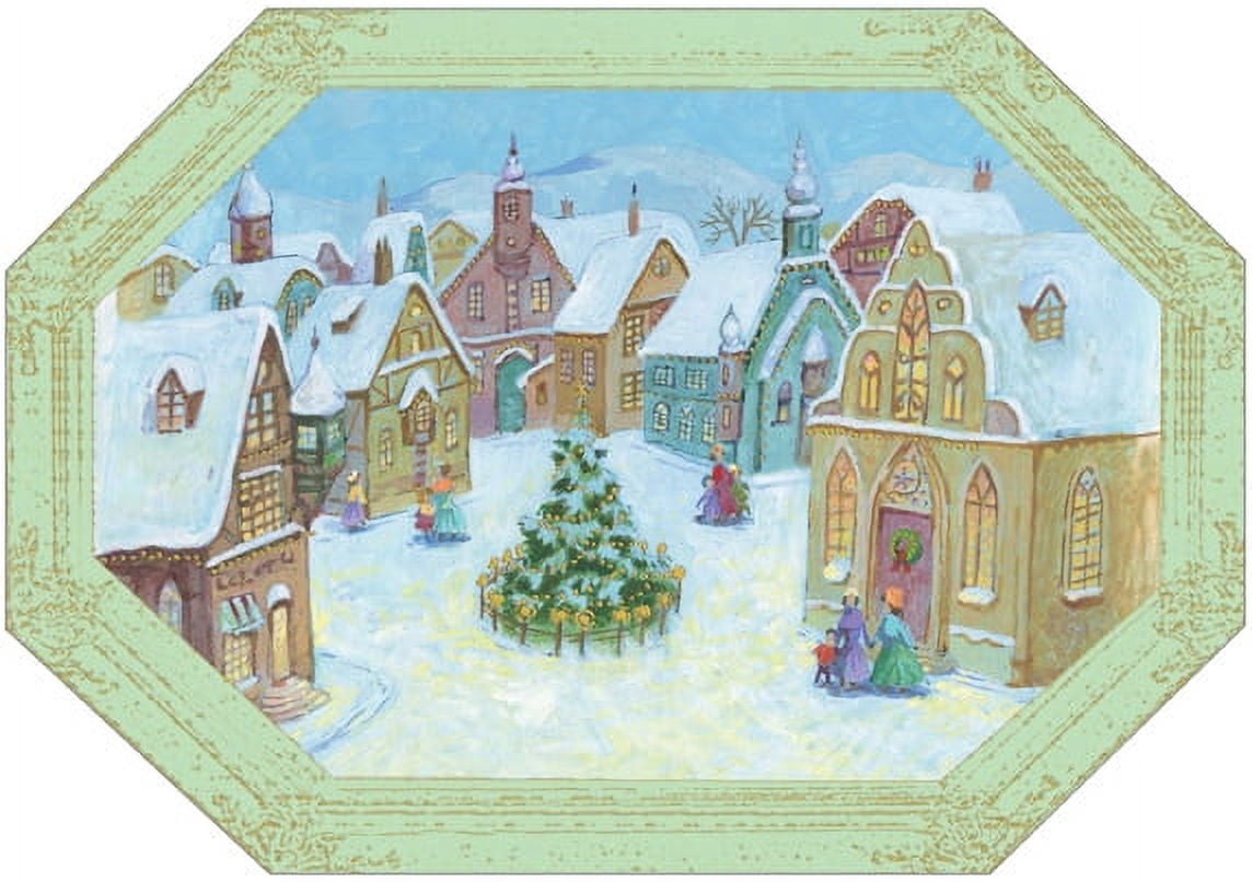 Designer Greetings Village Die Cut Edges Christmas Card (1 card/1 ...