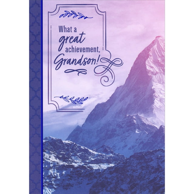 Designer Greetings What a Great Achievement: Purple and Blue Mountain ...