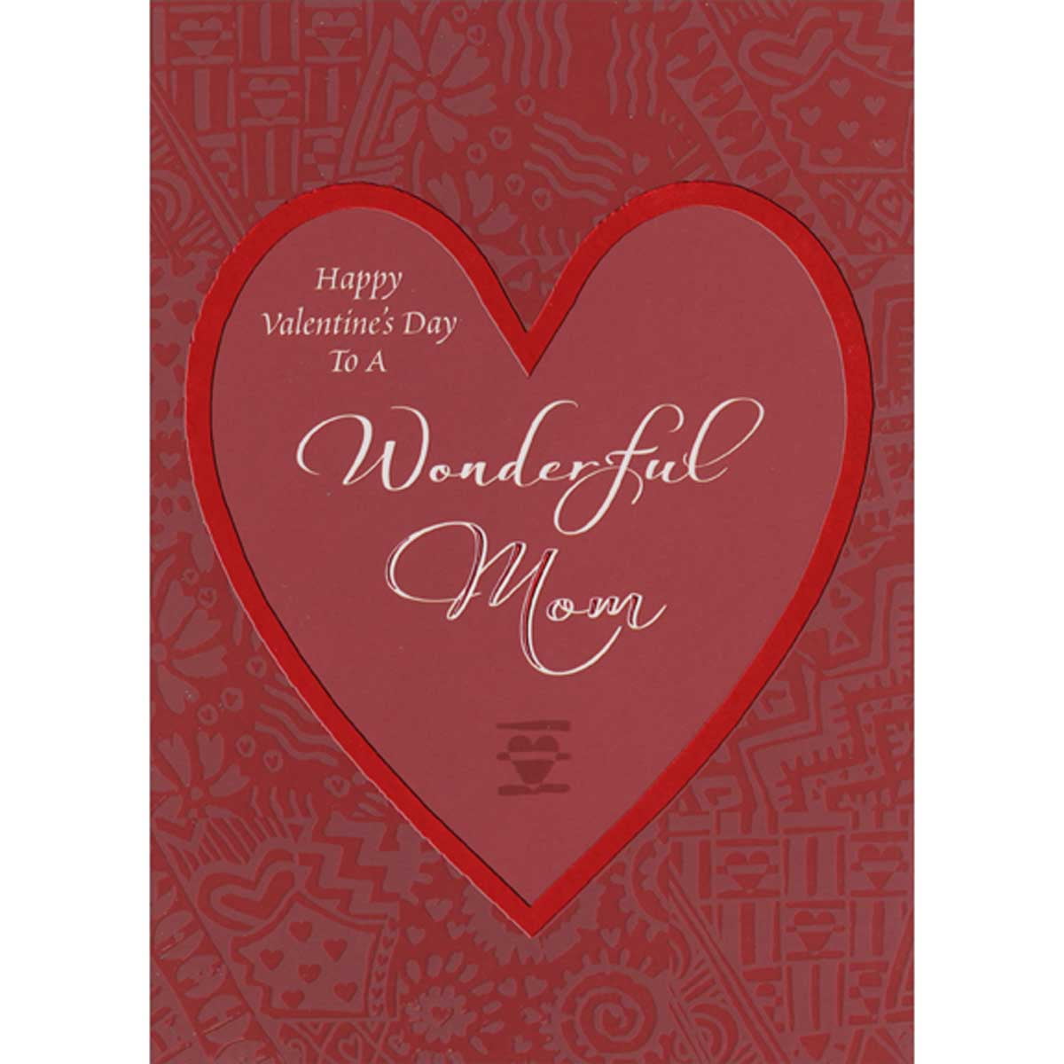 Designer Greetings White Text Inside Thick Red Foil Bordered Heart ...
