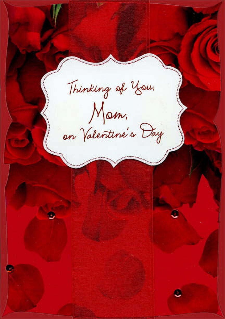 Designer Greetings Handcrafted Valentine's Day Card for Mother with Red ...