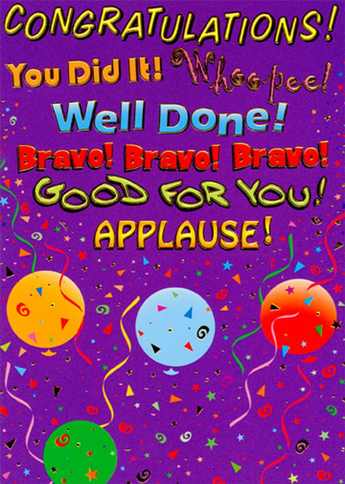 Designer Greetings You Did It! Whoopee! Bravo! Funny / Humorous ...