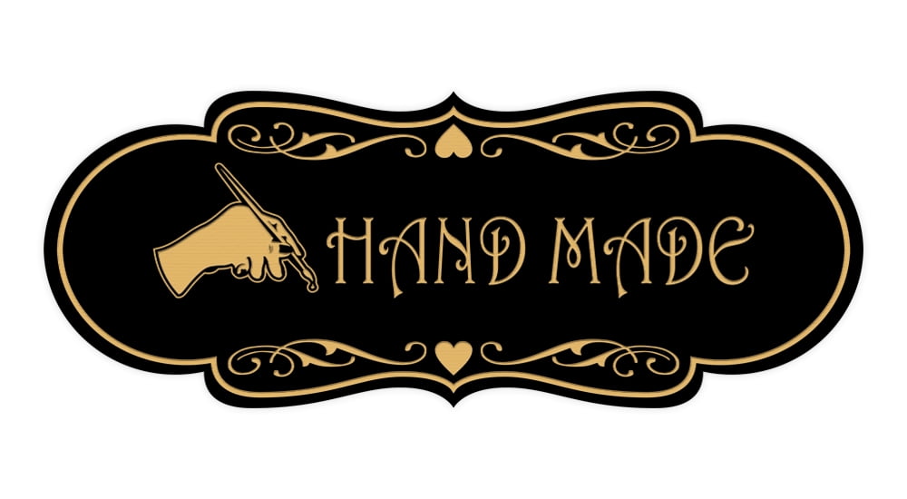 Designer Hand Made Sign (Black /Gold) - Small - Walmart.com