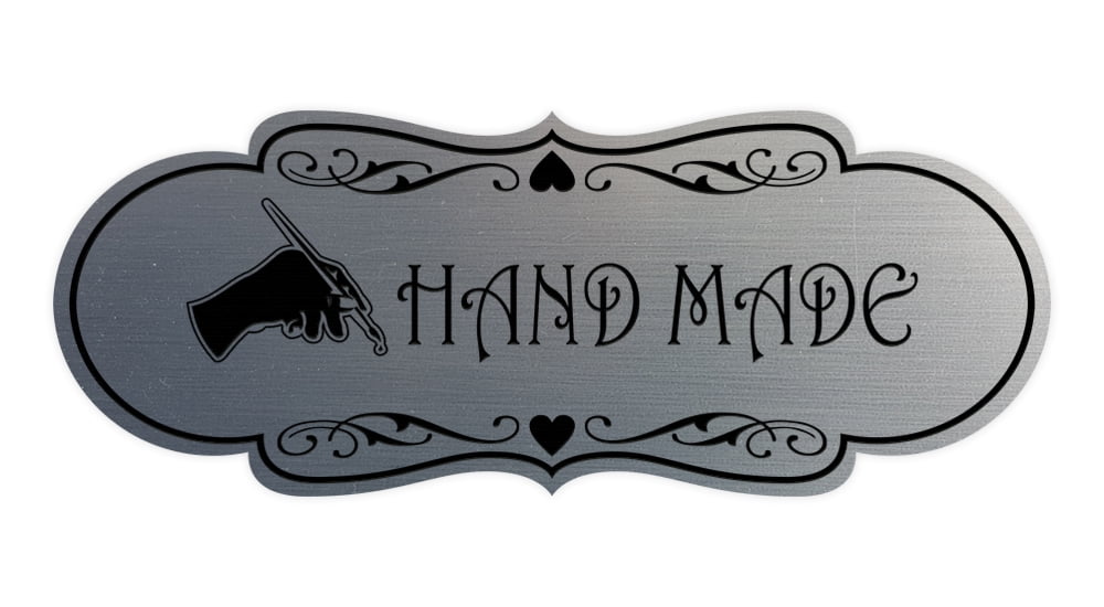 Designer Hand Made Sign (Brushed Silver) - Small - Walmart.com