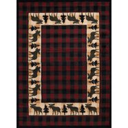 Red Farmhouse Plaid Area Rug by Pinewood Grove - Walmart.com