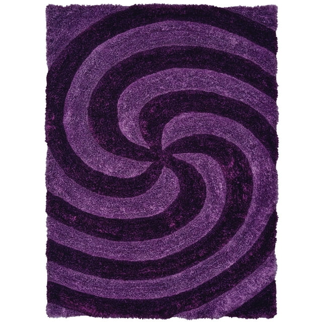 Designer Home Revolution Shag Area Rug 2100 21783 Pinnacle Violet 7' 10 ...