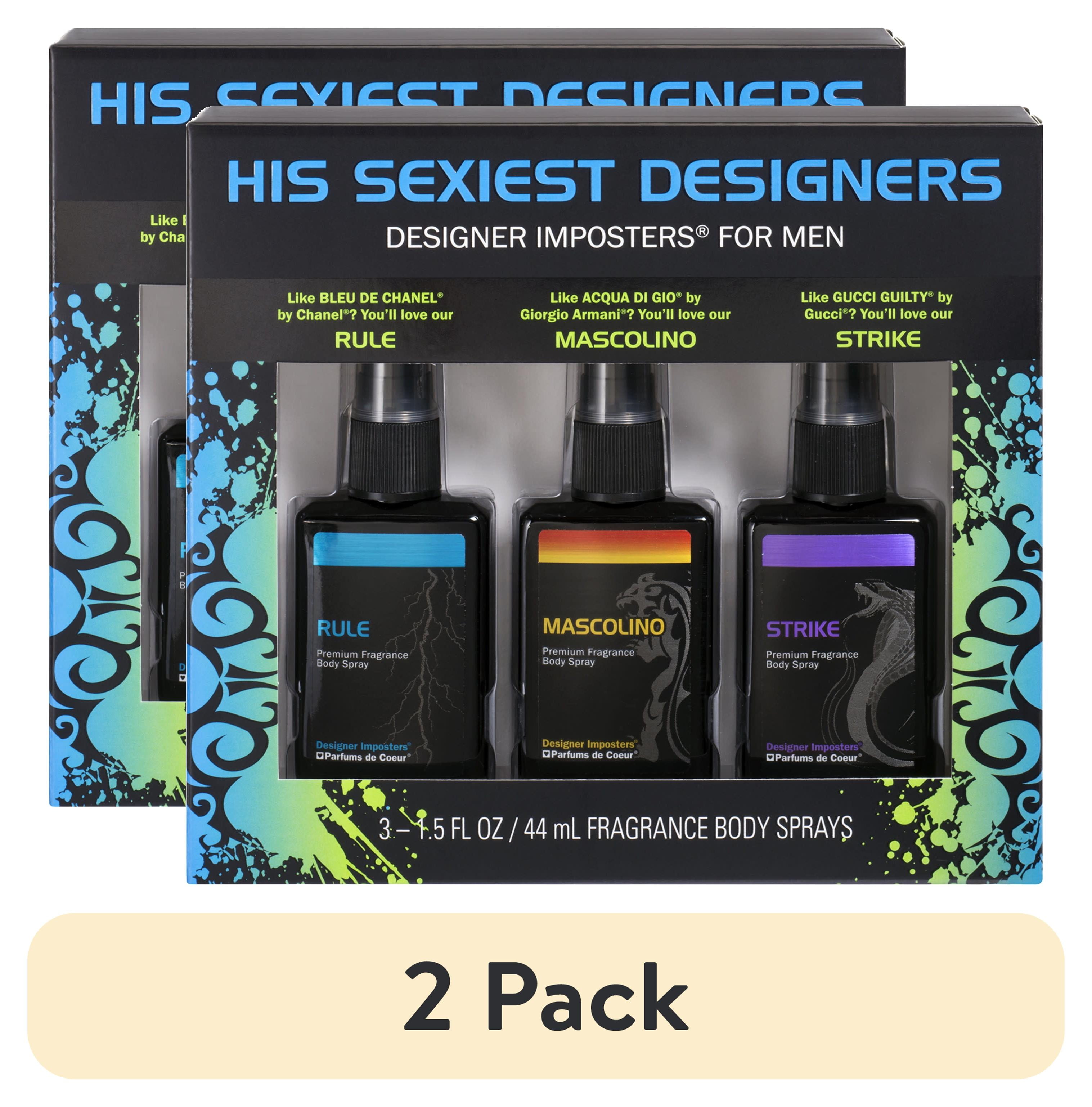 (2 pack) Designer Imposters His Sexiest Men's Fragrance Gift Set, Blue ...