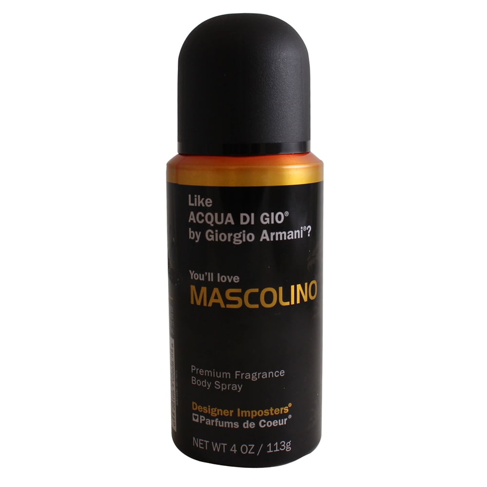 Designer Imposters Mascolino Premium Fragrance Body Spray, 4 oz ...