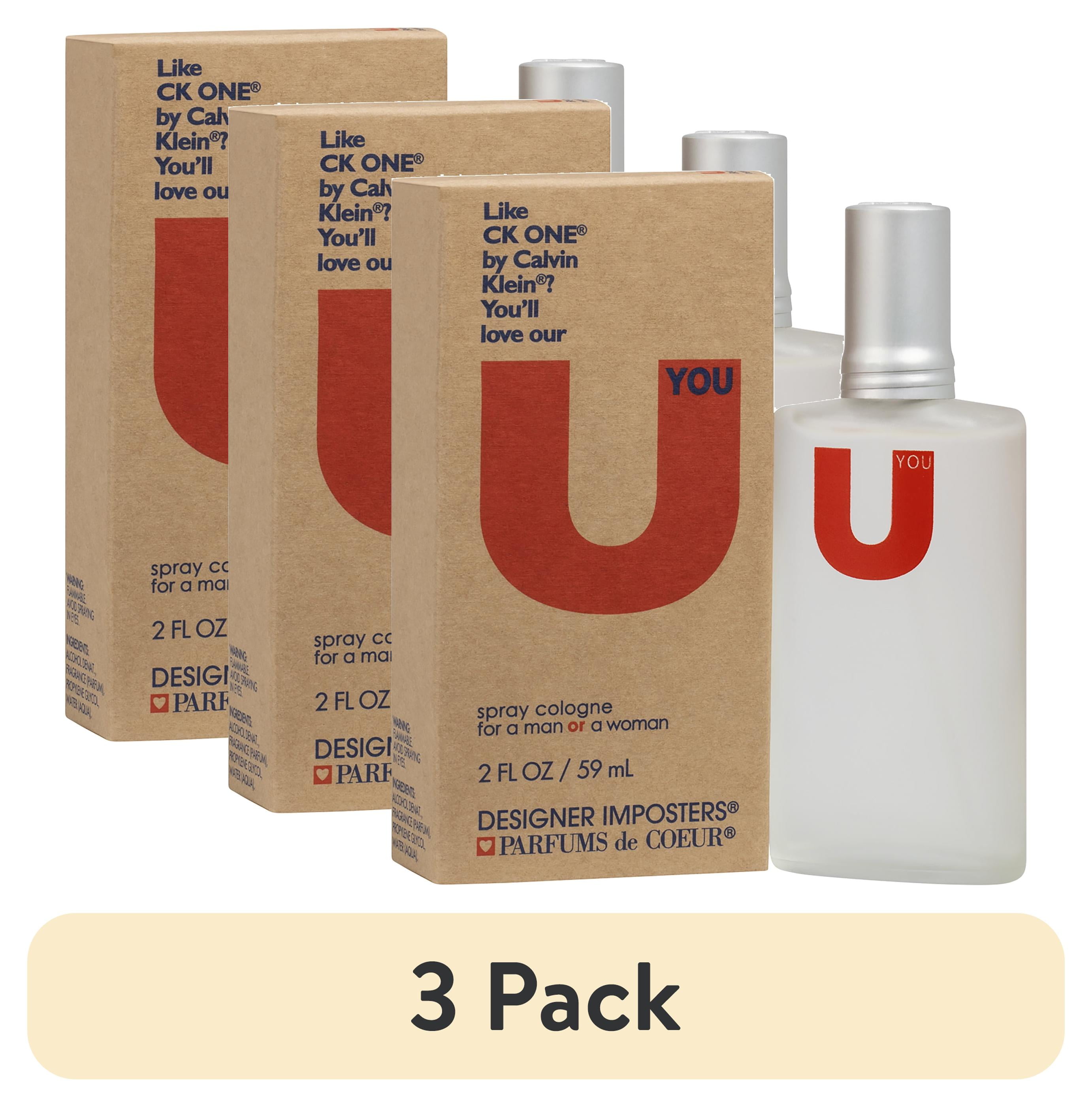(3 pack) Designer Imposters U Cologne Spray, Unisex Fragrance, 2 fl oz ...