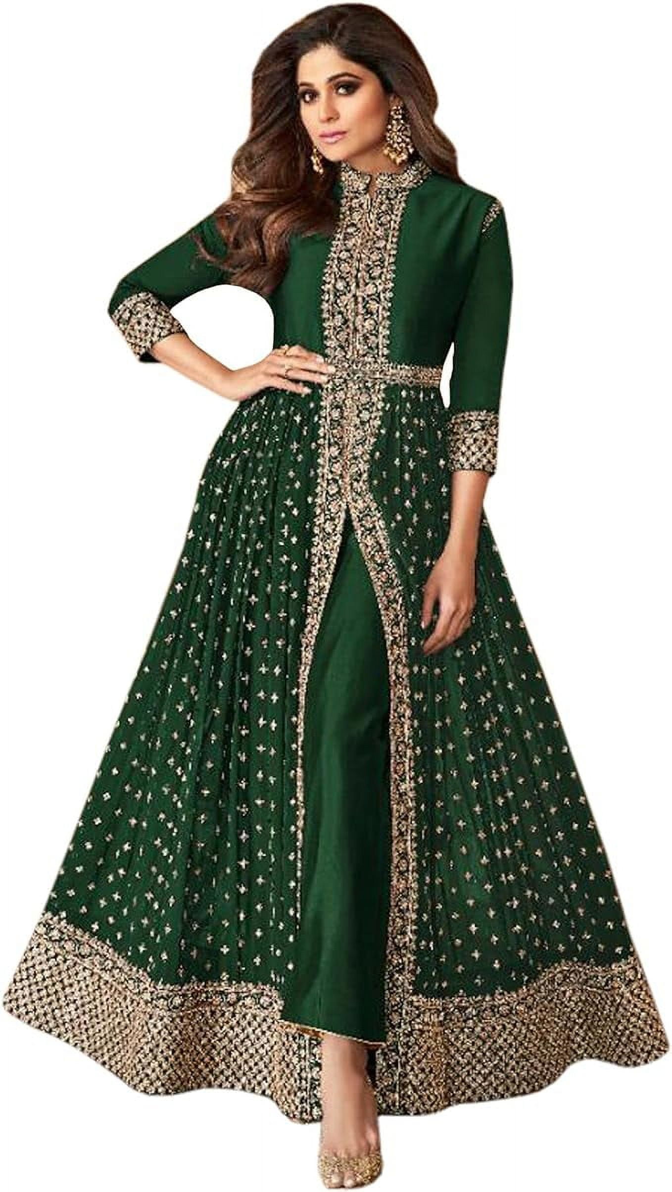 Designer Indian Slit Full Flared Anarkali Gown Suits Pakistani Salwar ...