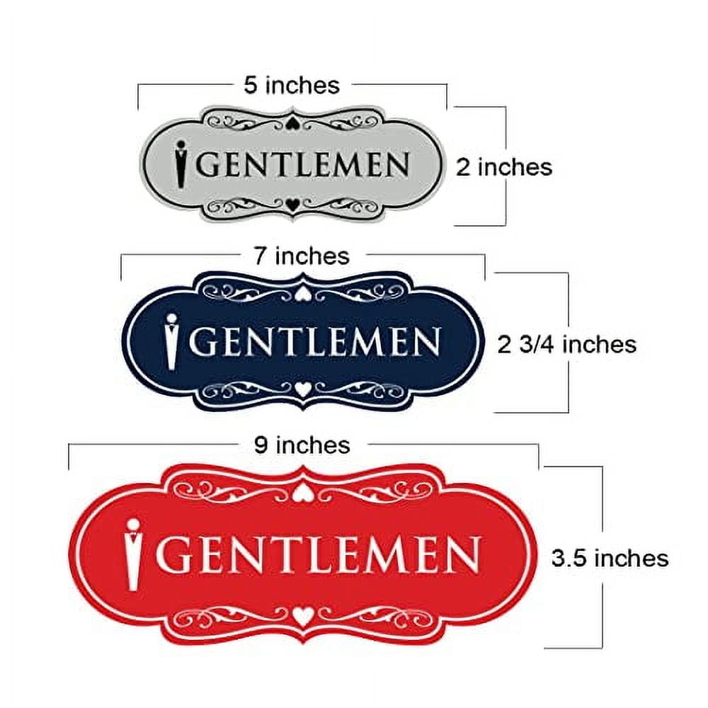 Designer Ladies and Gentlemen Figurines Restroom Signs, Set of 2 (Black ...