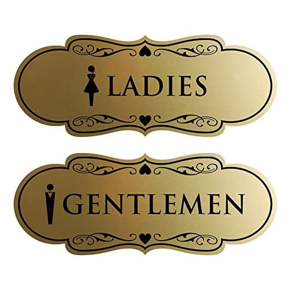 Designer Ladies and Gentlemen Figurines Restroom Signs, Set of 2 ...