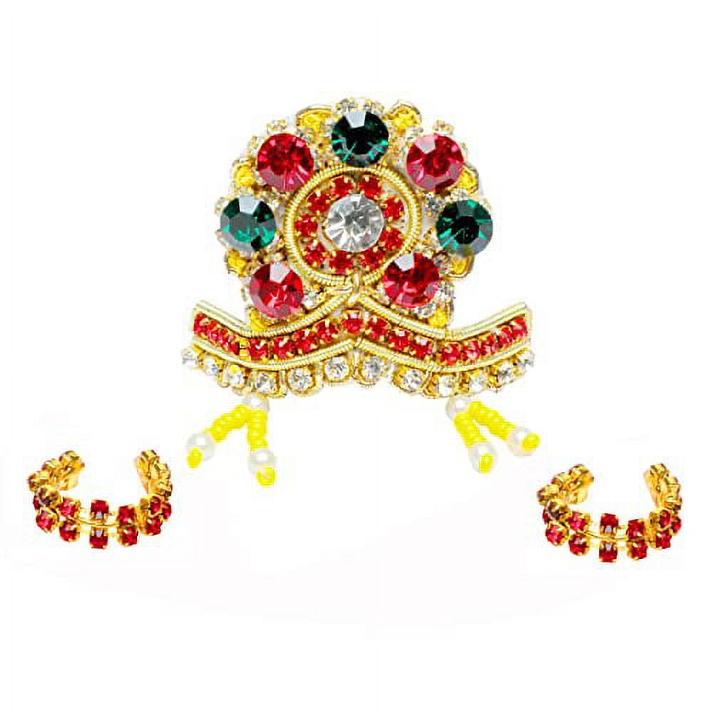 Designer Ladoo gopal Mukut & Bangles Set for Laddu Gopal / Devi Maa ...