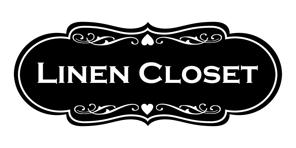 Designer Linen Closet Sign (Black) - Large - Walmart.com