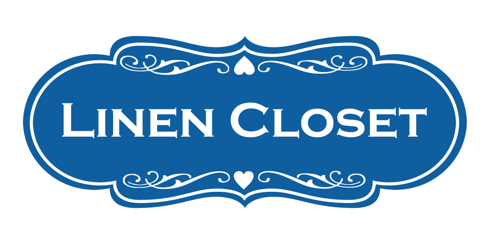 Designer Linen Closet Sign (Blue) - Large - Walmart.com