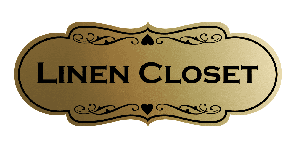 Designer Linen Closet Sign (Brushed Gold) - Small - Walmart.com