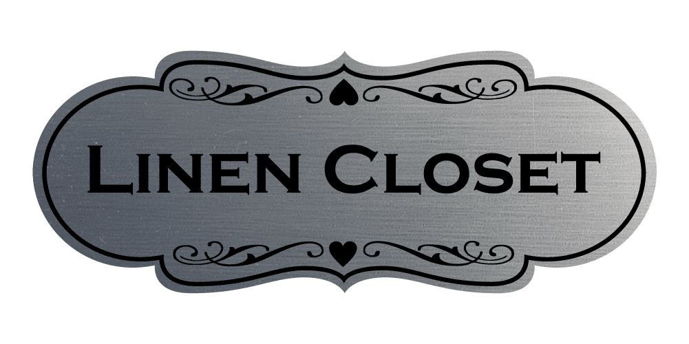 Designer Linen Closet Sign (Brushed Silver) - Large - Walmart.com