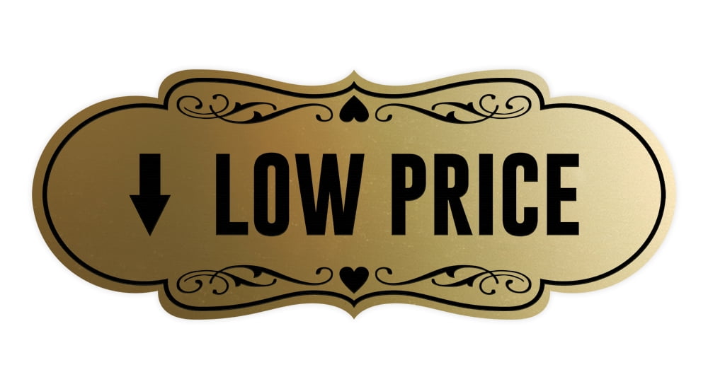 Designer Low Price Sign (Brushed Gold) - Large - Walmart.com