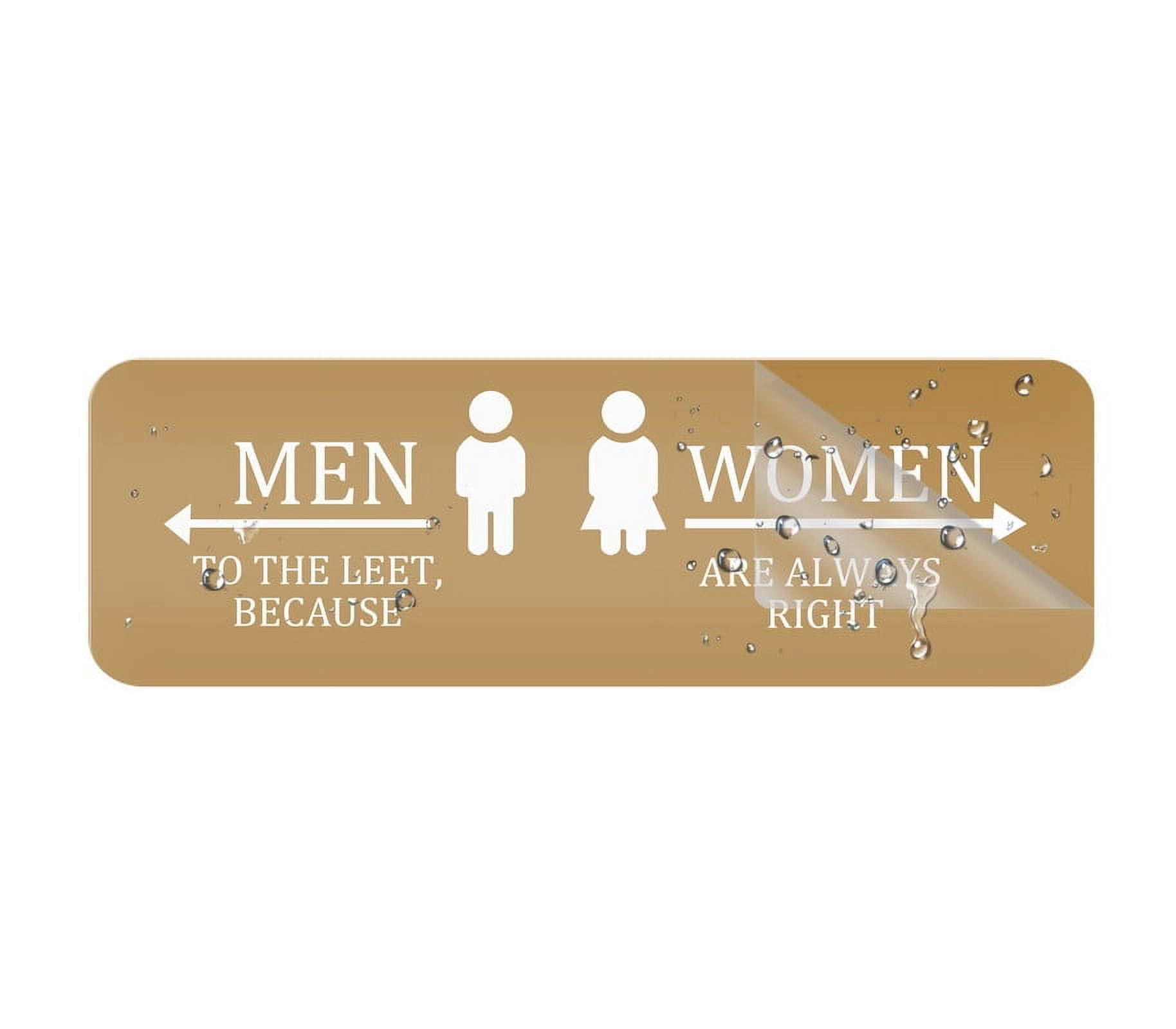 Designer Men To The Left, Because Women Are Always Right, Restroom Wall ...