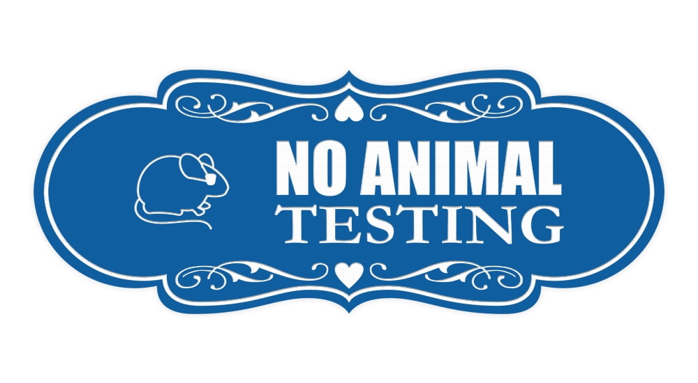 Designer No Animal Testing Sign (Blue) - Medium - Walmart.com