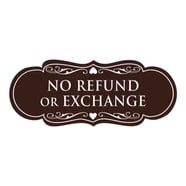 Sorry No Refunds Or Exchanges Sign - Walmart.com