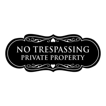 Portrait Round Private Property No Trespassing No Soliciting No Sales ...