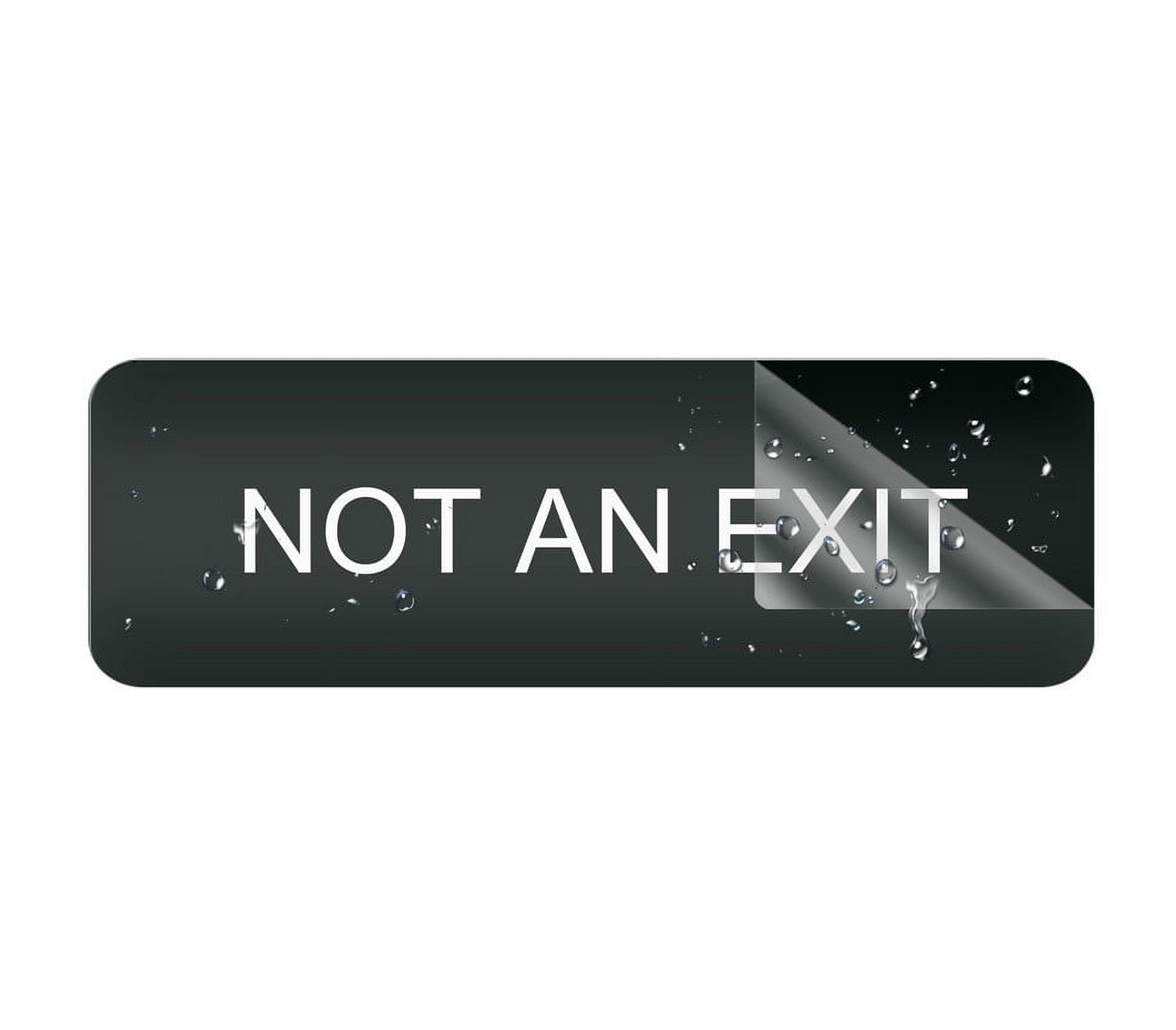 Designer Not An Exit Sign Acrylic Plastic Sign With Symbols Self ...