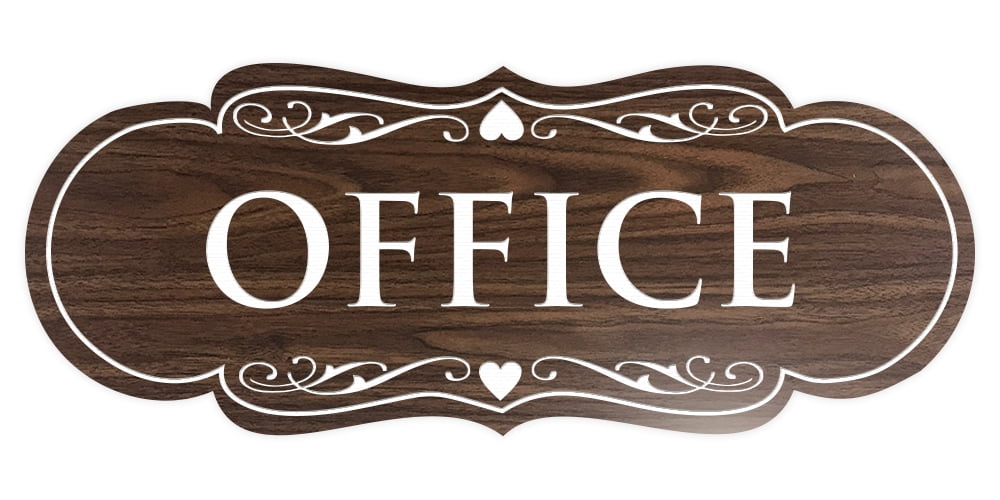 Designer Office Sign(Walnut) - Small - Walmart.com