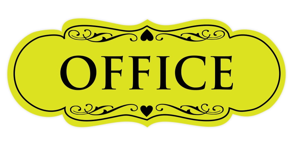 Designer Office Sign(Yellow / Black) - Small - Walmart.com