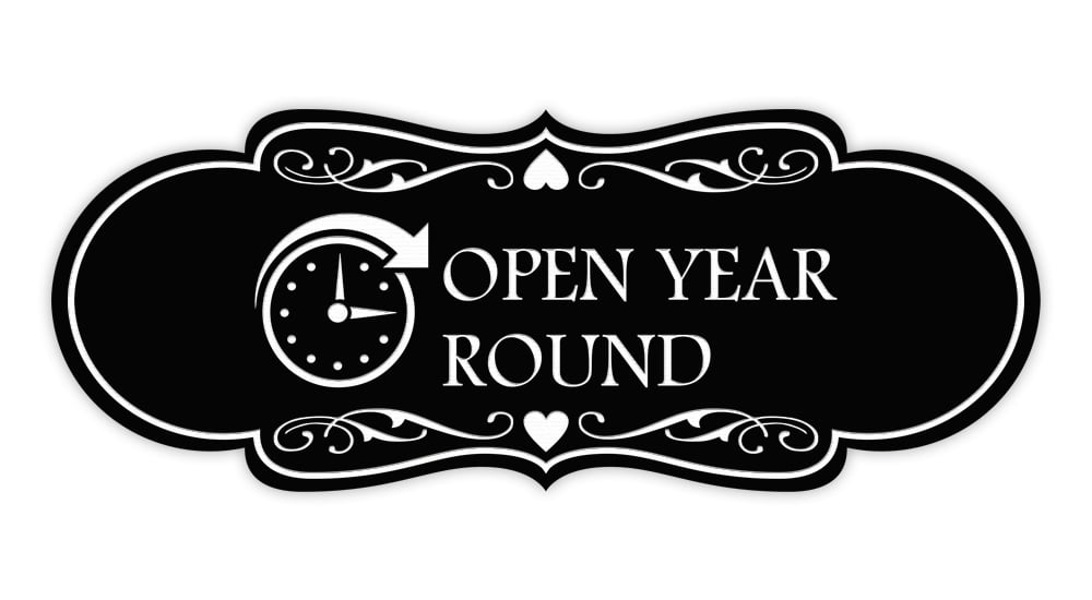 Designer Open Year Round Sign (Black) - Medium - Walmart.com