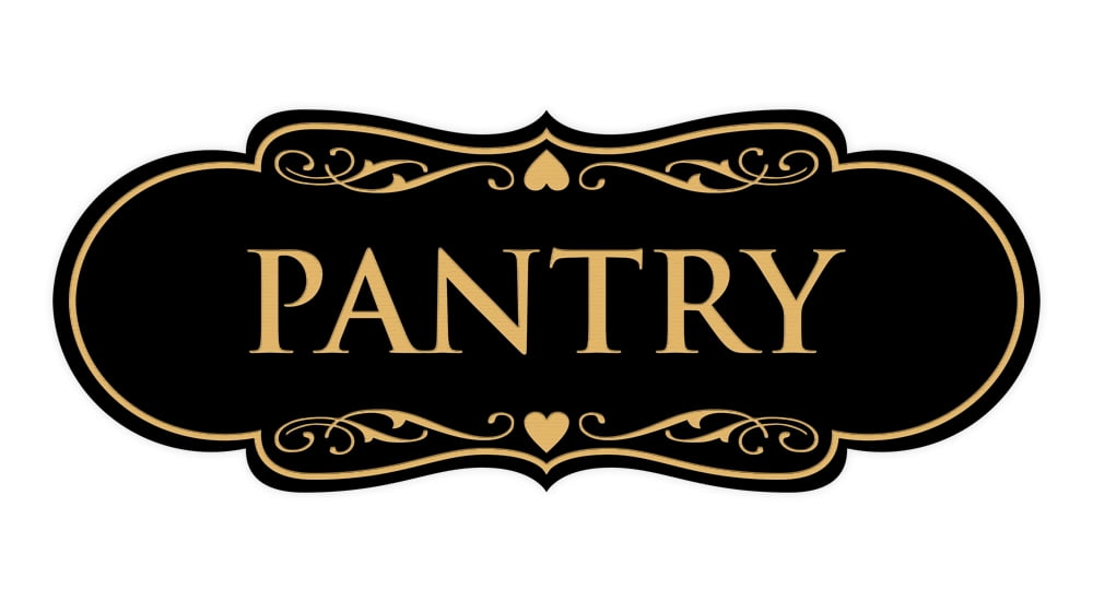 Designer Pantry Sign (Black Gold) - Medium - Walmart.com