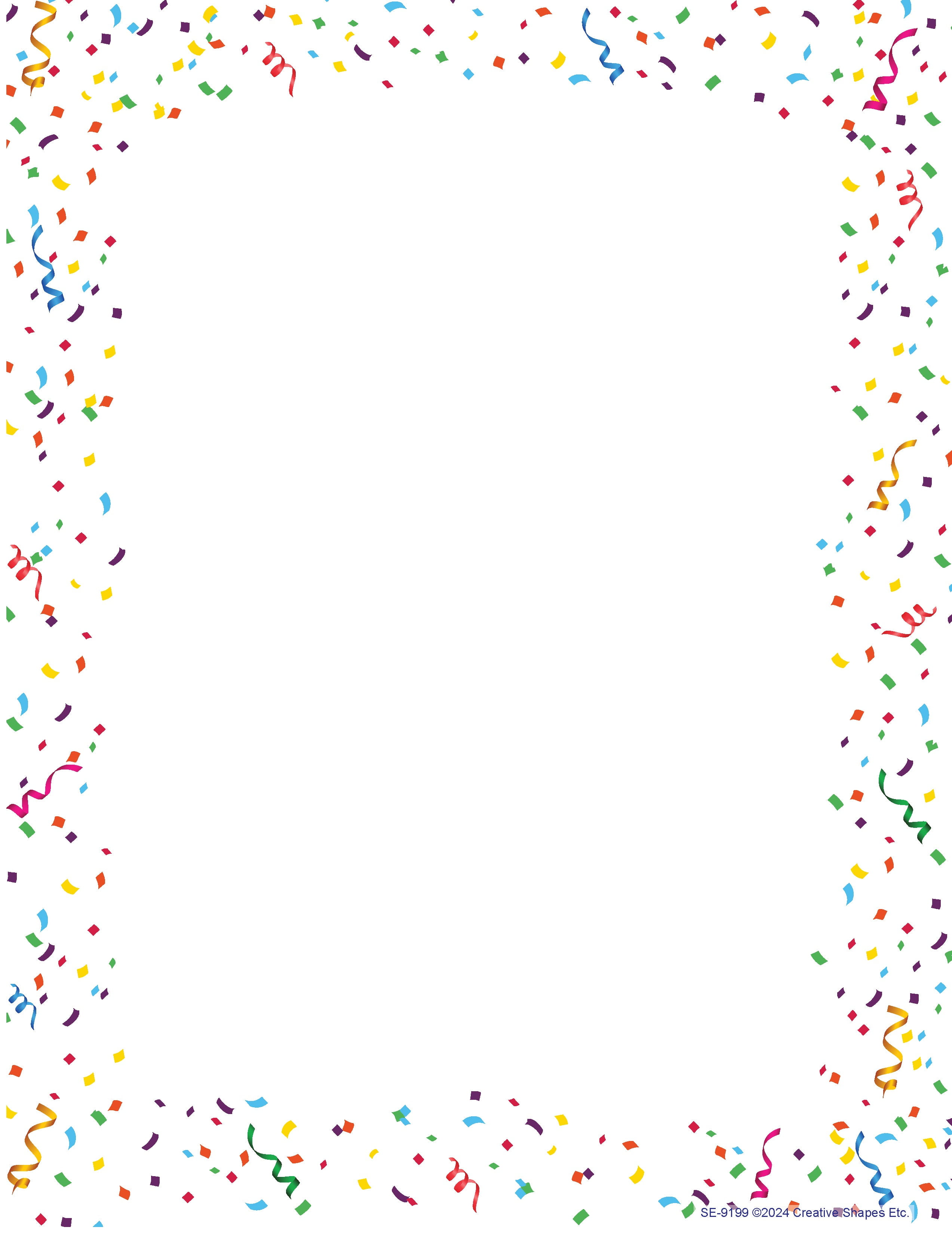 SHAPES ETC. Designer Paper - Confetti (50 Sheet Package) - Walmart.com
