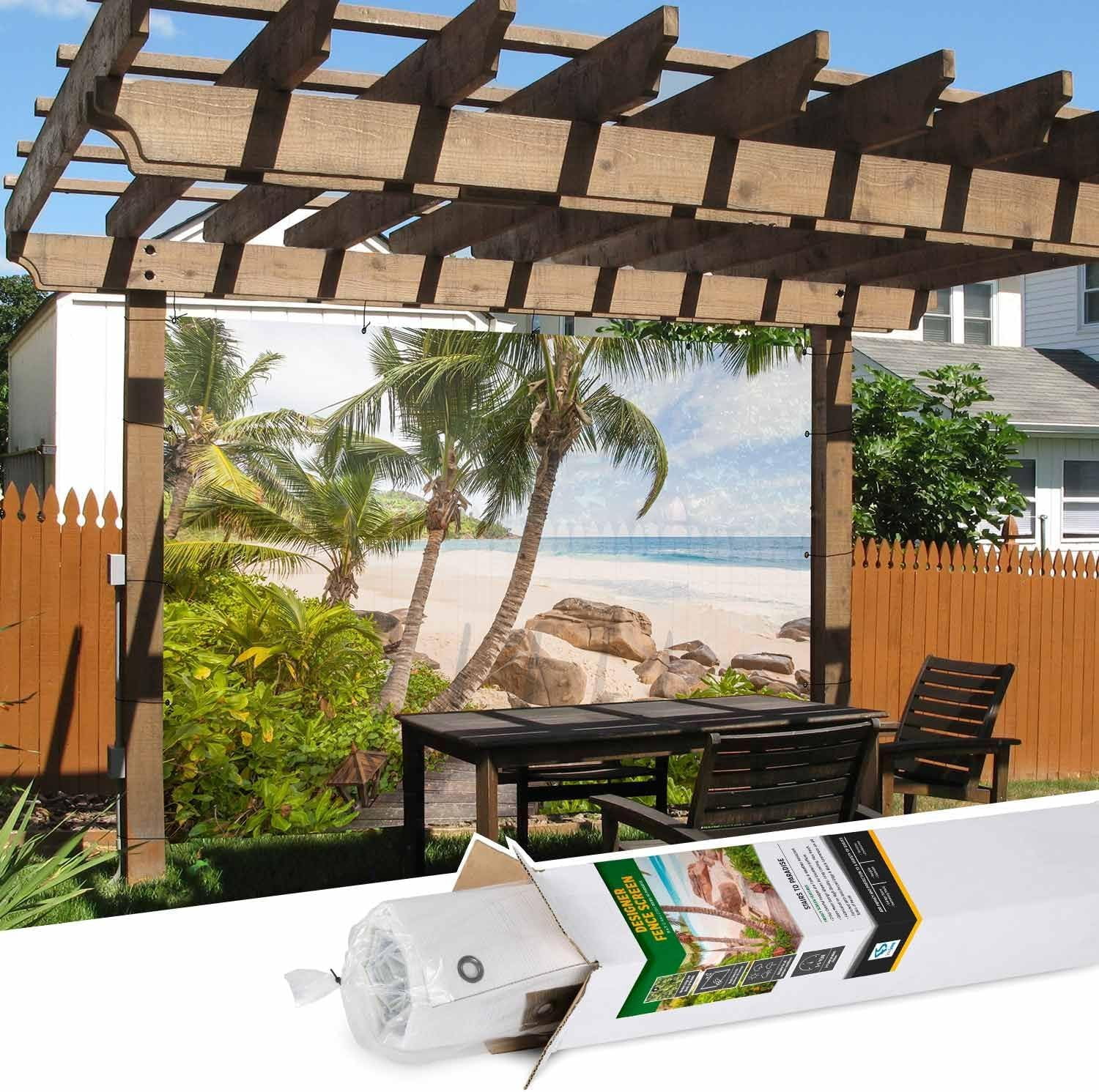 Designer Patio & Gazebo 6ft x 10ft Backdrop Screen - Stairs to Paradise ...