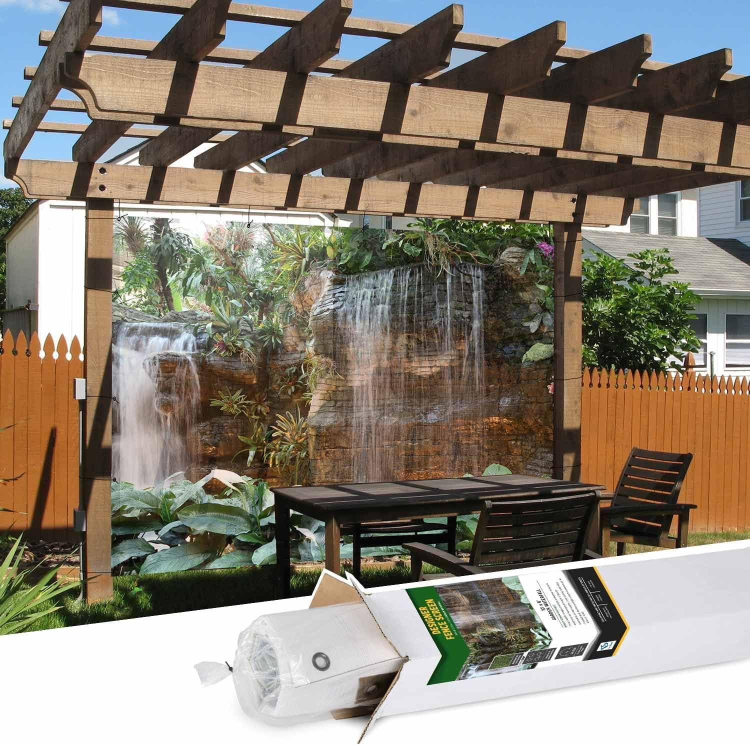 Designer Patio & Gazebo 6ft x 10ft Backdrop Screen - Tropical Garden ...