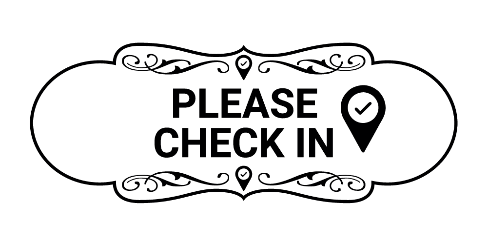 Designer Please Check In Sign (White) - Medium - Walmart.com