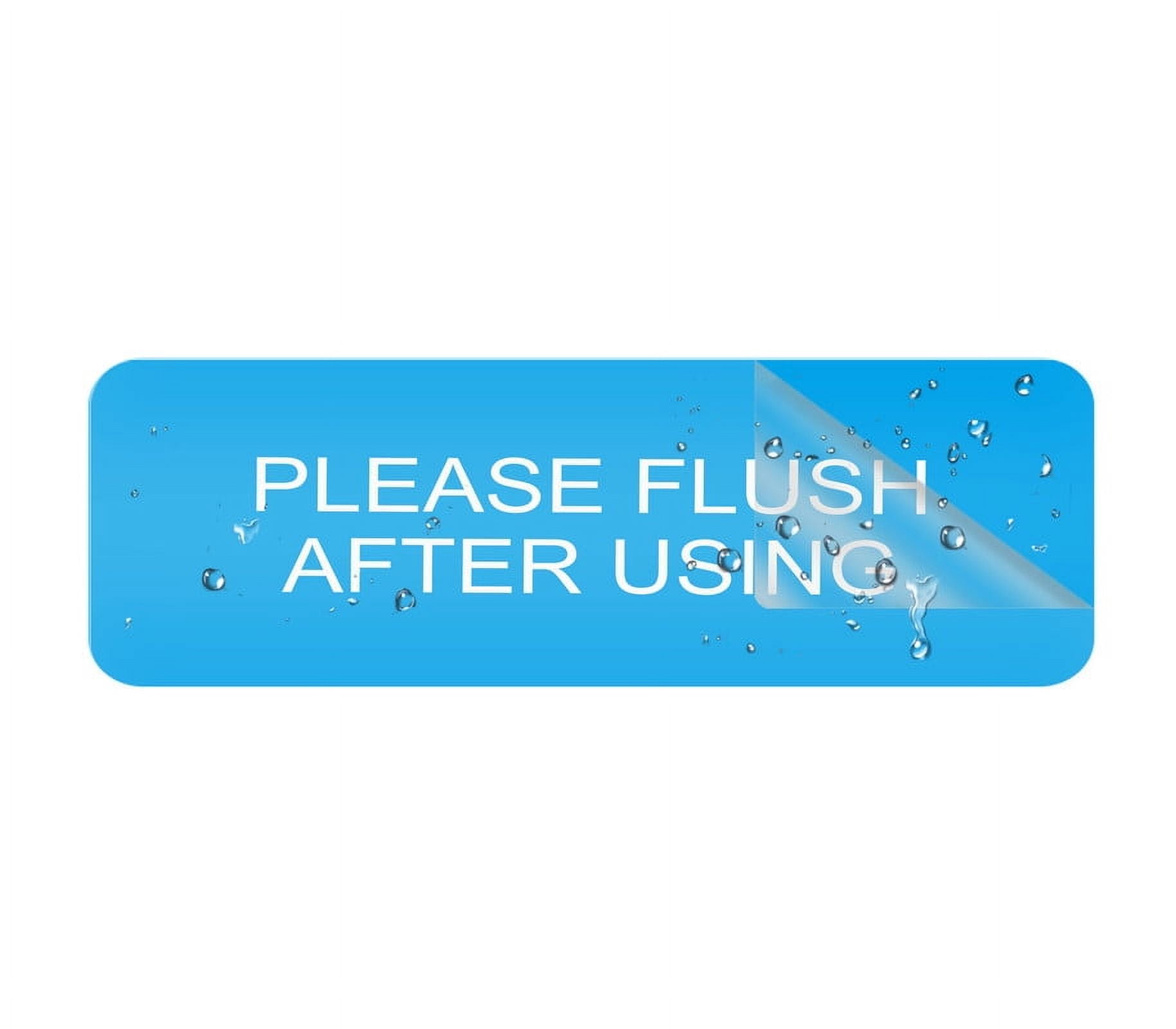 Designer Please Flush After Using Wall Or Door Sign 10X3 Inch Sign ...