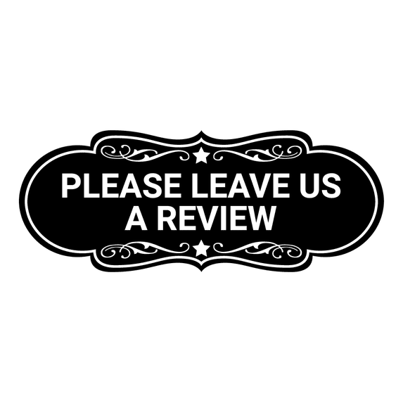 Designer Please Leave Us a Review Sign (Black) - Medium - Walmart.com