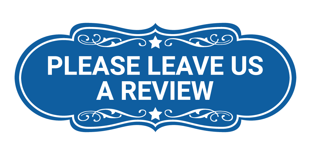 Designer Please Leave Us a Review Sign (Blue) - Medium - Walmart.com
