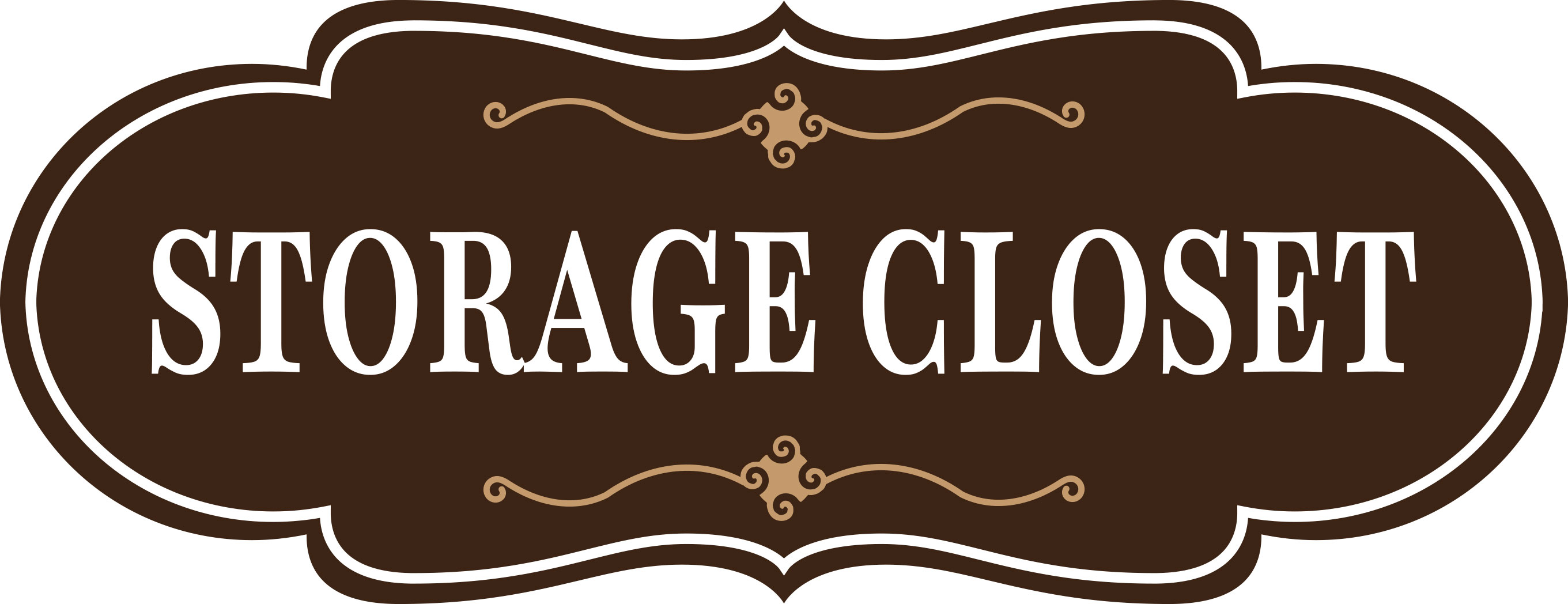 Designer Plus Storage Closet Wall or Door Sign | Business and Workplace ...