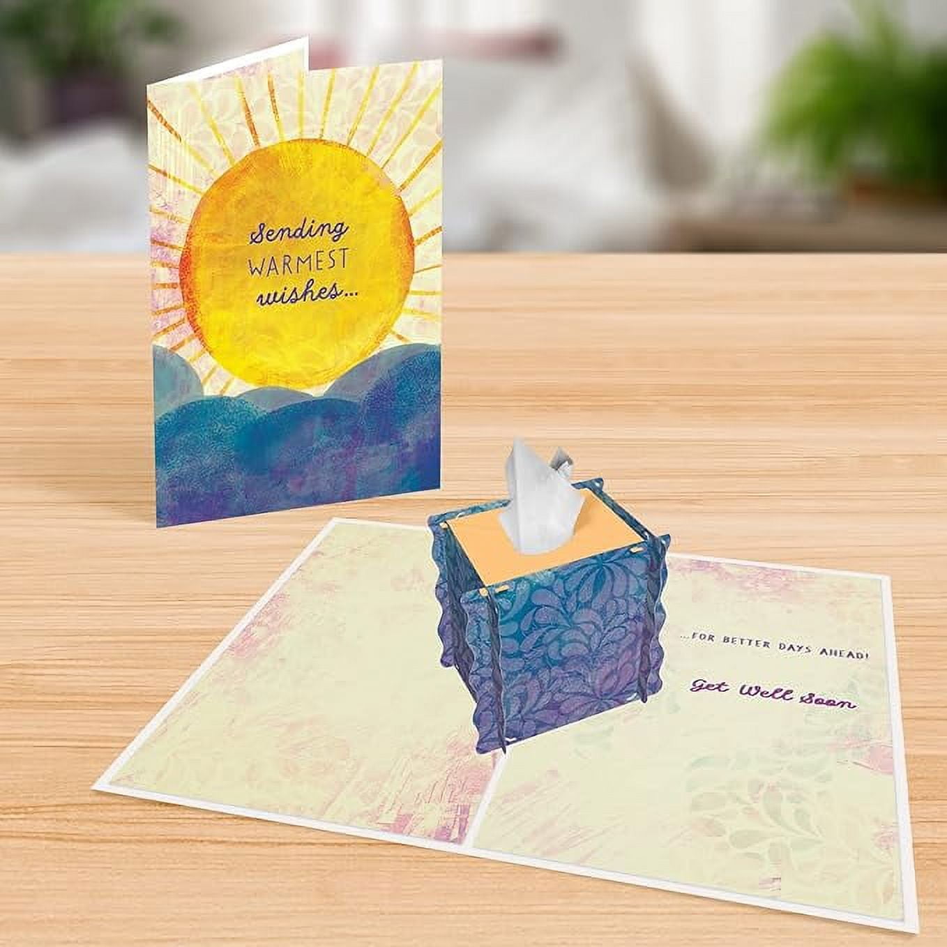Designer Pop! Get Well Soon Pop-Up Greeting Card – 3D Sun Themed Tissue ...