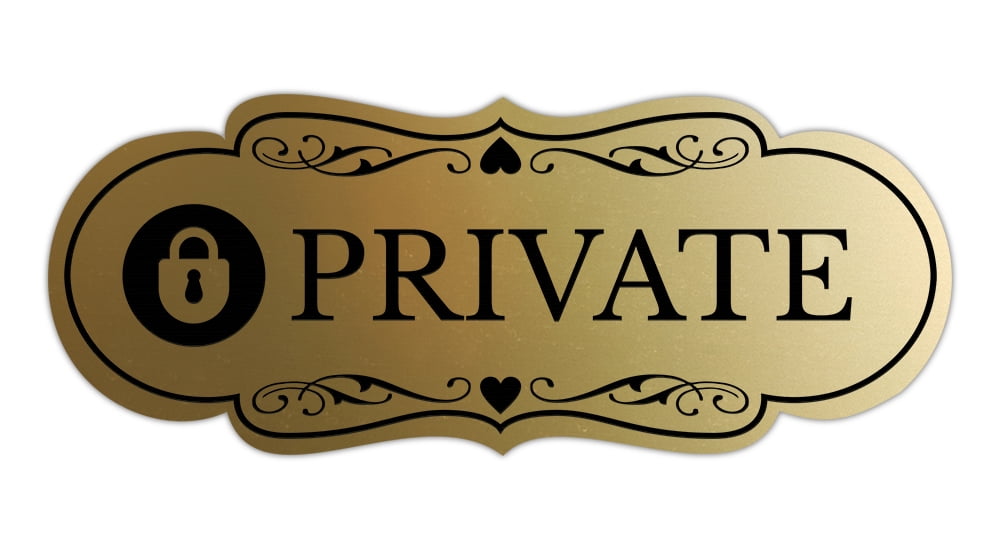 Designer Private (Lock) Sign (Brushed Gold) - Large - Walmart.com