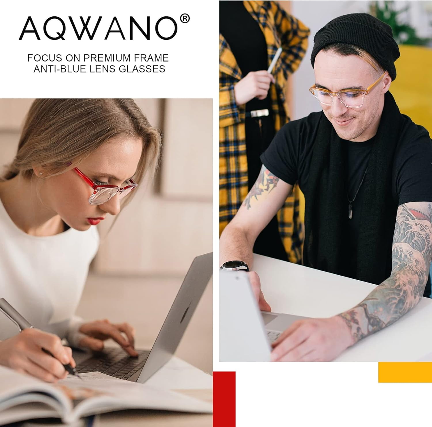 Designer Reading Glasses Blue Light Blocking, Computer Clear Readers ...