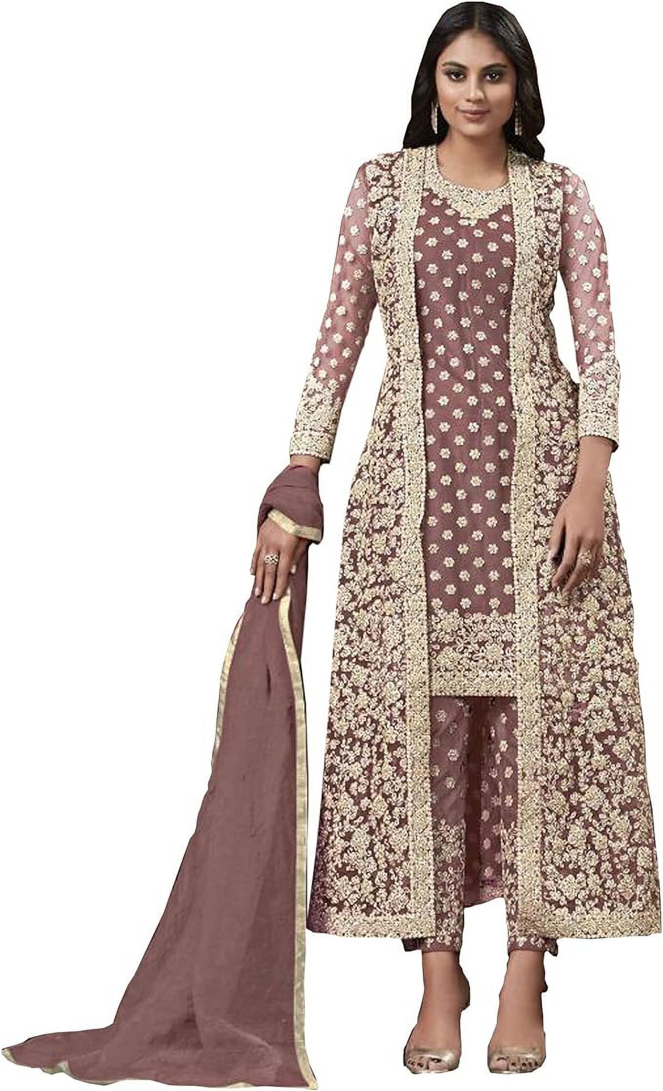 Designer Reception Wear Indian Pakistani Shalwar Kameez Shrug Pant ...