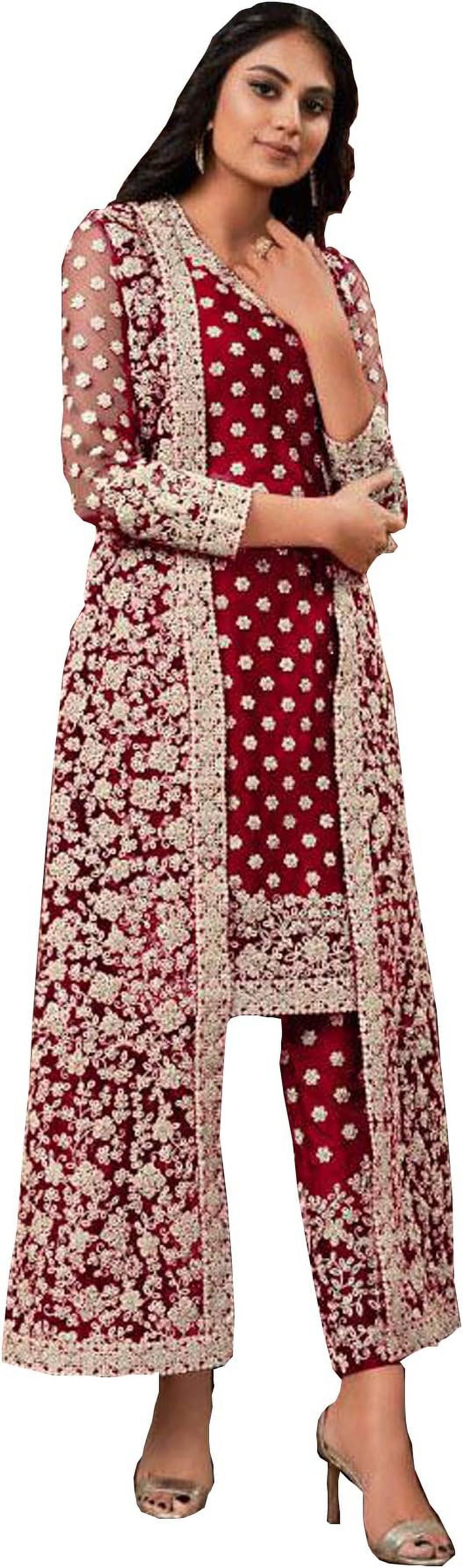 Designer Reception Wear Indian Pakistani Shalwar Kameez Shrug Pant ...