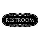 Designer Restroom Sign - Black / Silver - Medium - Walmart.com