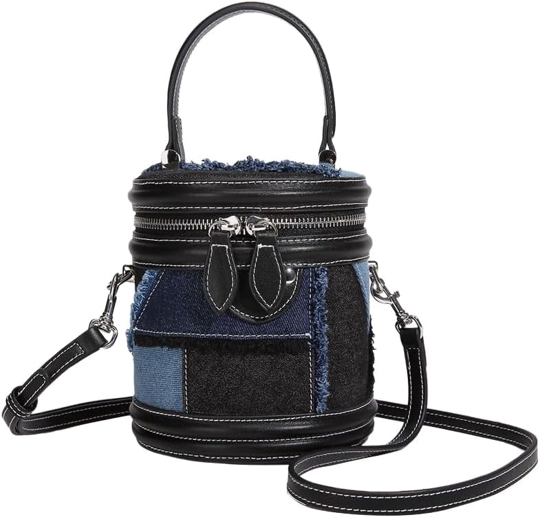 Designer Saddle Purse for Women Flap Patchwork Denim Shoulder Bag And ...