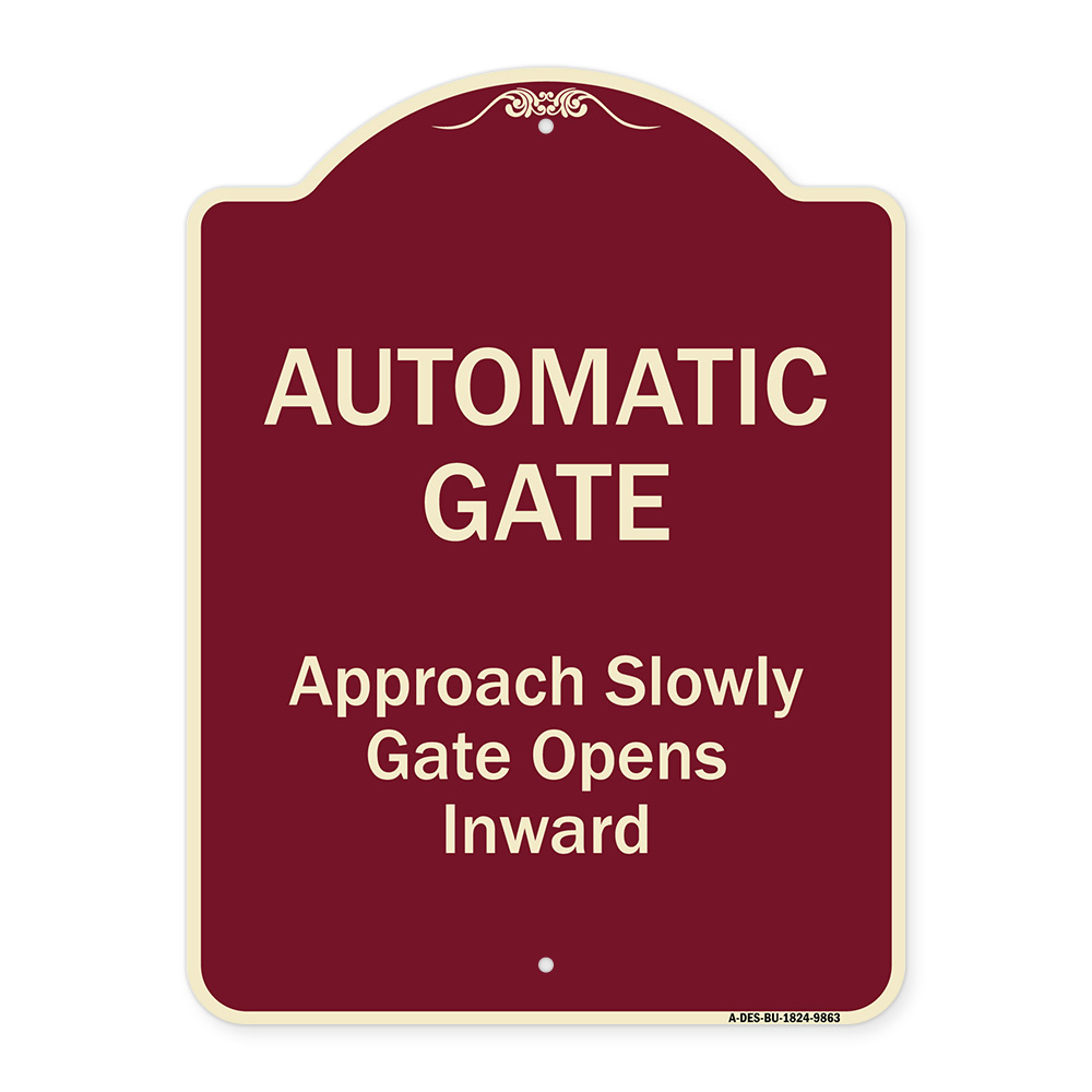 SignMission Designer Series Sign - Automatic Gate Approach Slowly Gate ...