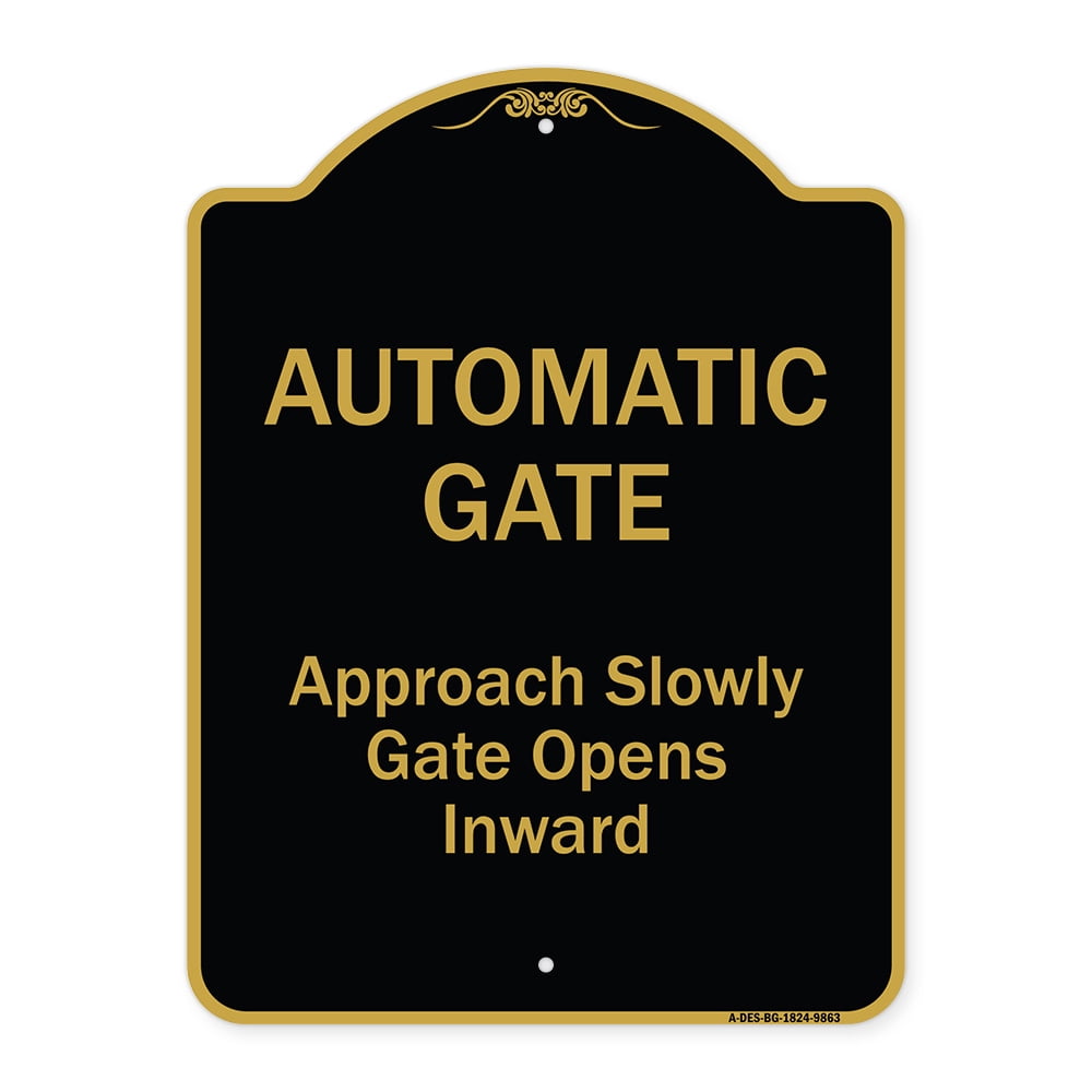 SignMission Designer Series Sign - Automatic Gate Approach Slowly Gate ...