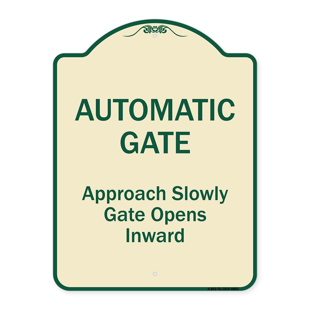 SignMission Designer Series Sign - Automatic Gate Approach Slowly Gate ...